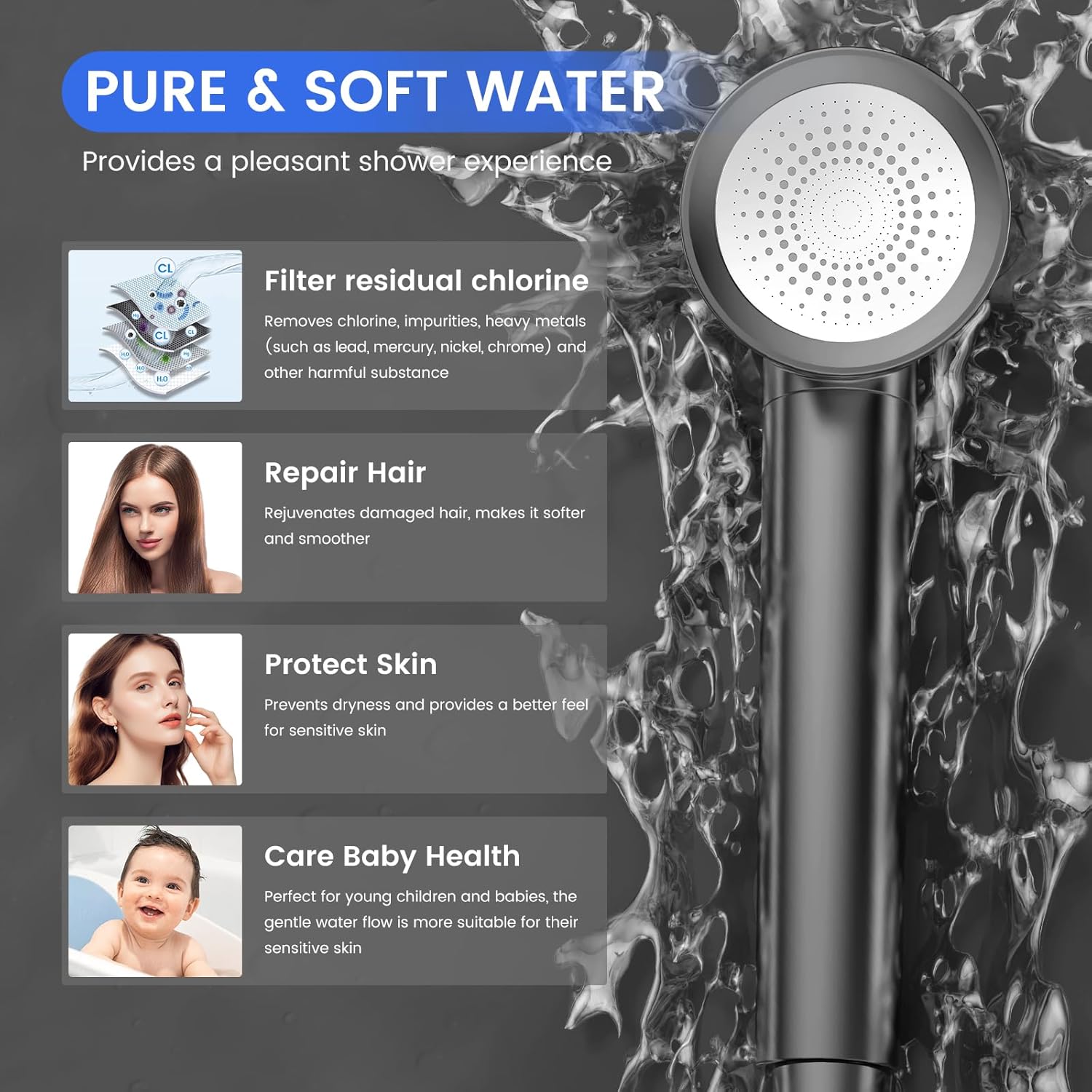 Reduce Hard Water With This MEKO Hard Water Filter Shower Head - New ...